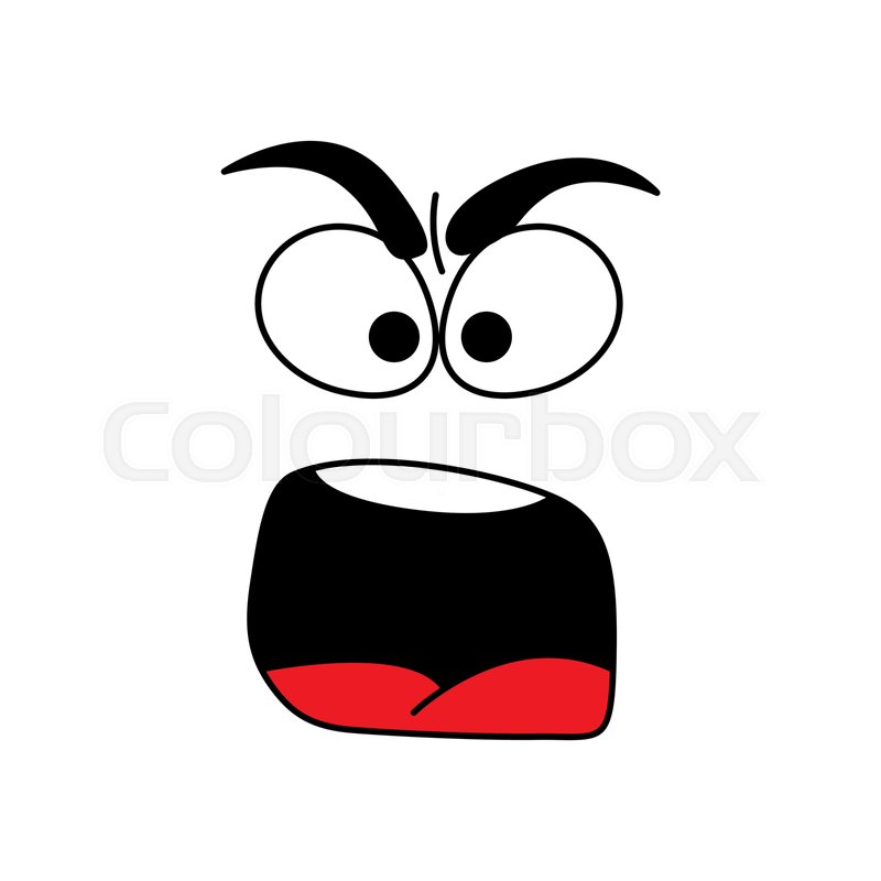 Yelling Cartoon Face