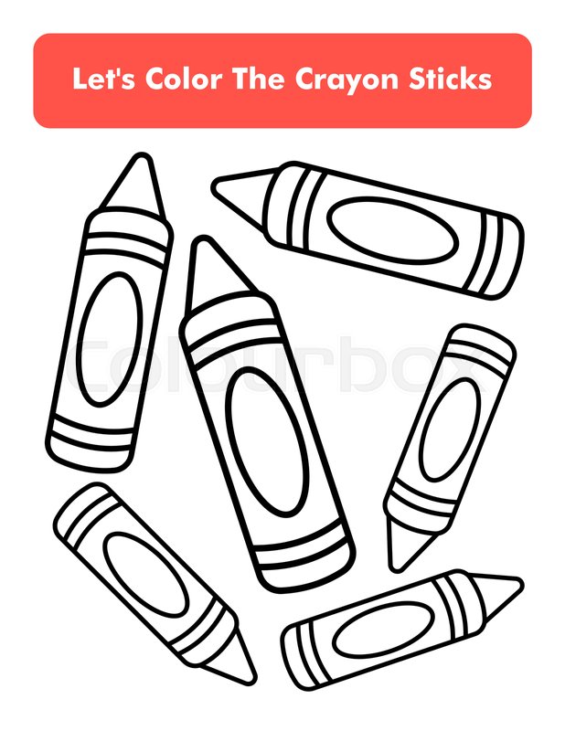 Crayon Outline Coloring Page