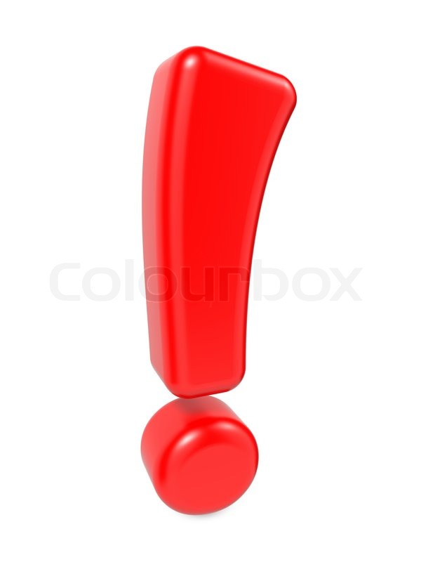 Three Dimensional Ausrufezeichen | Stock Bild | Colourbox