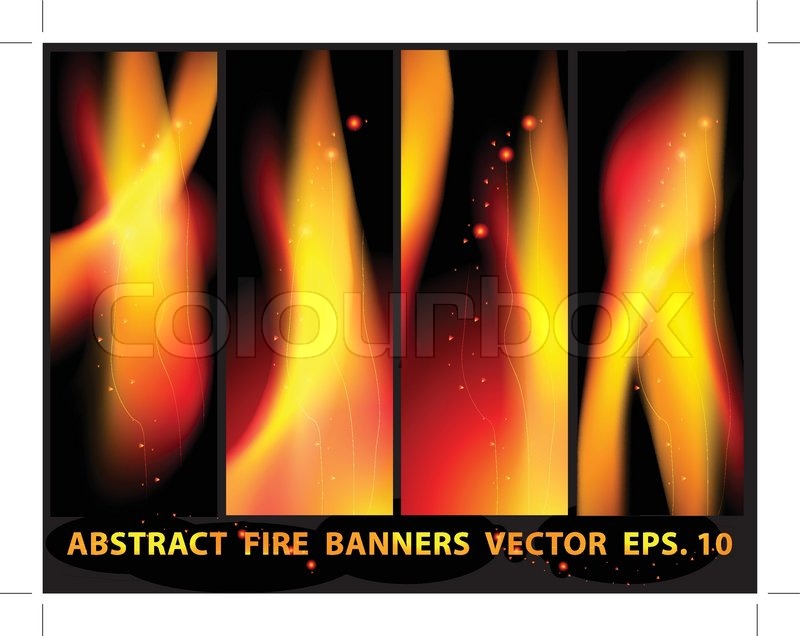 Abstract Fire banner vector background | Stock vector | Colourbox