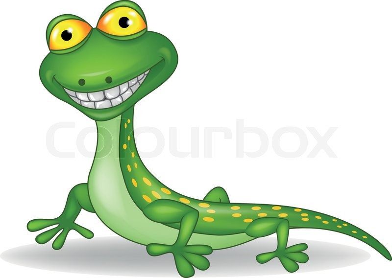 Vector illustration of Funny lizard ... | Stock vector | Colourbox