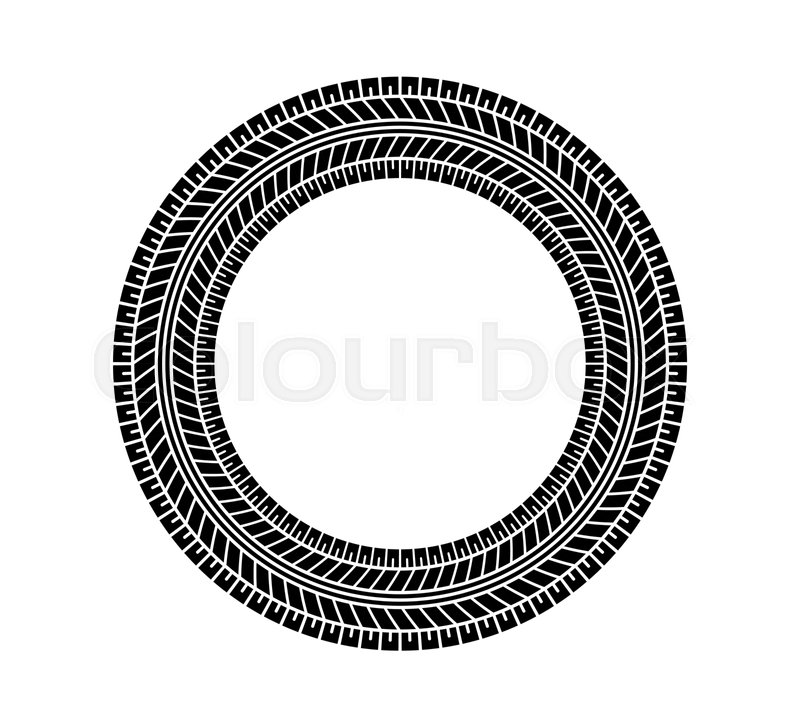 Car Tire Tracks Border