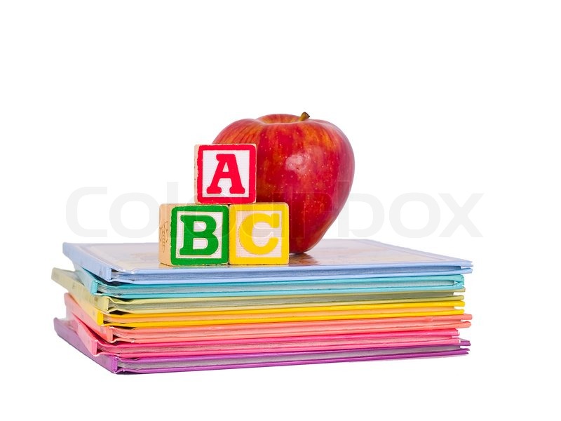 ABC Blocks and Apple on Children's ... | Stock image | Colourbox