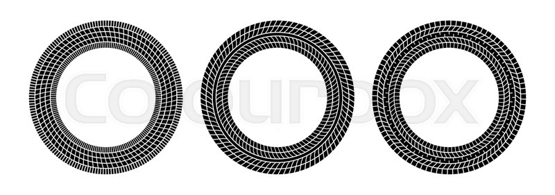 Car Tire Tracks Border