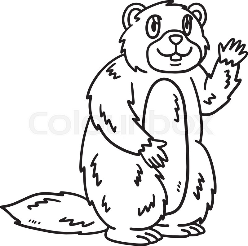 Groundhog Clipart Black And White