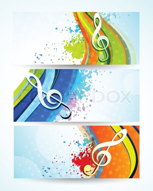 Set von Musik Banner | Stock-Vektor | Colourbox