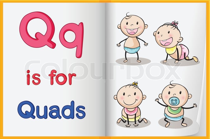 A picture of a baby in a book | Stock vector | Colourbox