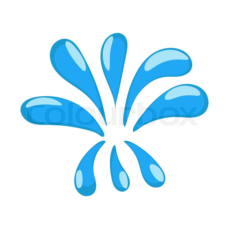 Splash Water Droplets Cartoon