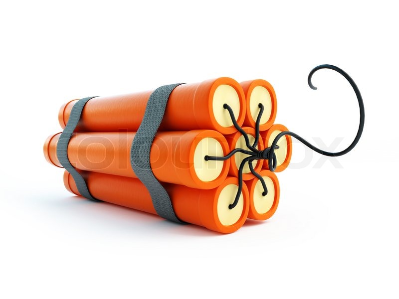 Dynamite on a white background | Stock image | Colourbox
