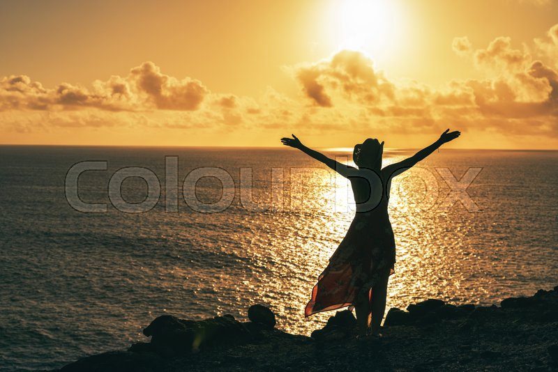 Happy Woman Silhouette