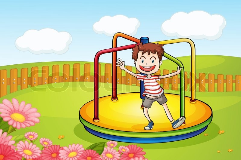 A boy playing | Stock vector | Colourbox