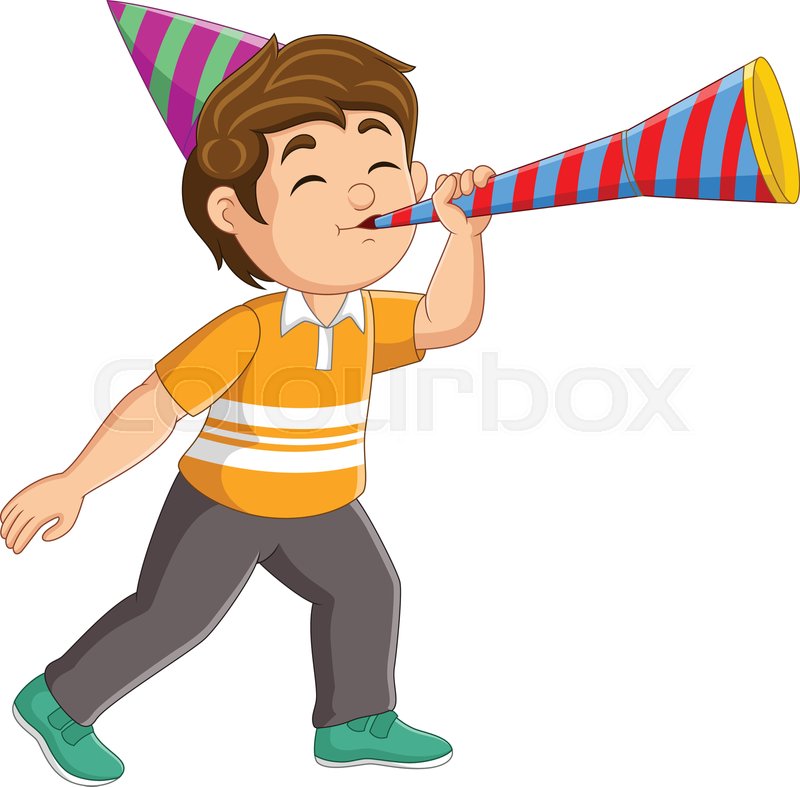 Blow Horn Cartoon