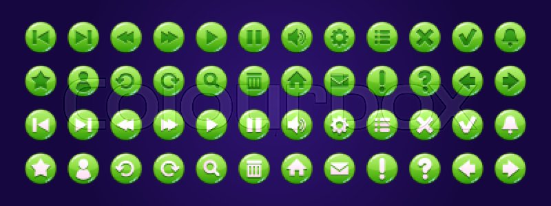 Green Web Buttons