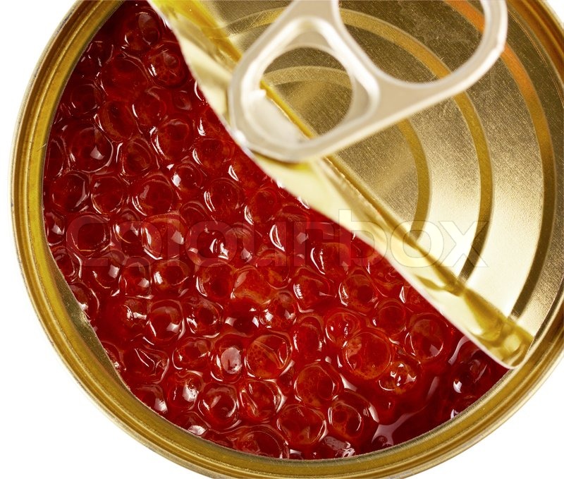 Caviar in tin can top | Stock image | Colourbox