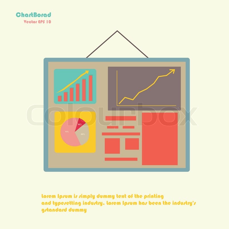 Chart board business vector | Stock vector | Colourbox