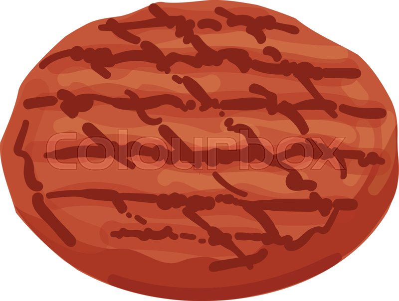 Cartoon Burger Patty