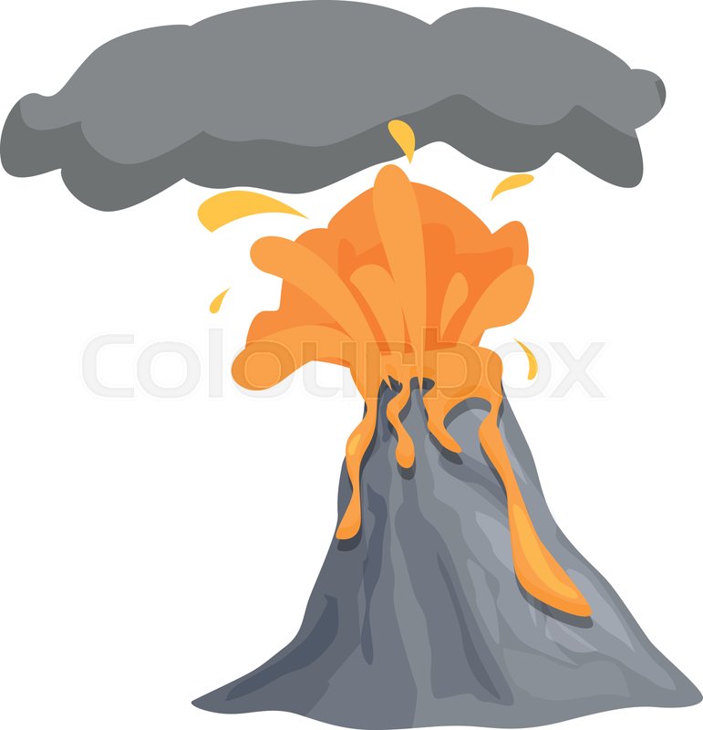 Volcano Eruption Cartoon