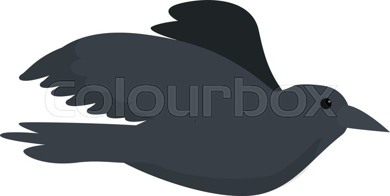 Flying Crow Cartoon