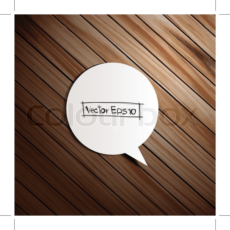 Vector wooden background with speech ... | Stock Vector | Colourbox