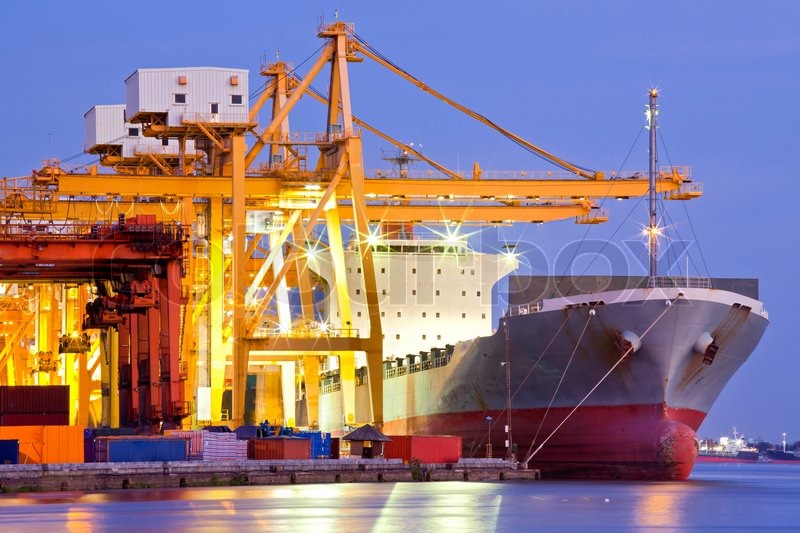 Industrielle Container Frachtschiff | Stock Bild | Colourbox