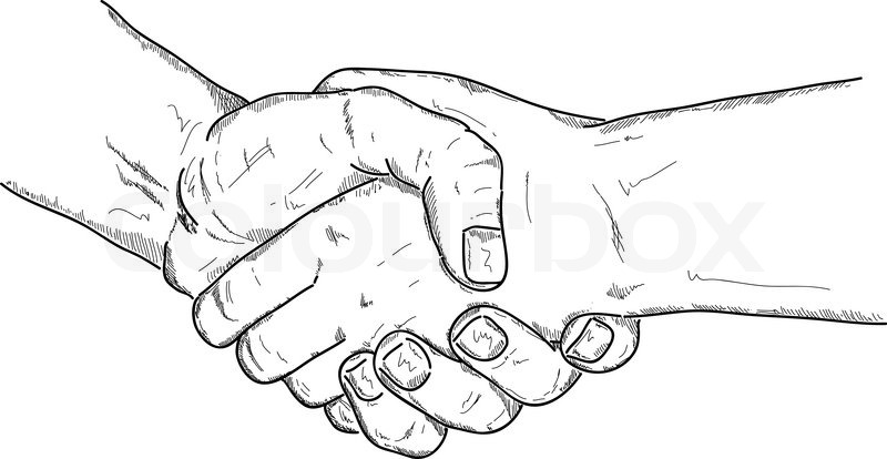 Left Hands shake | Stock Vector | Colourbox