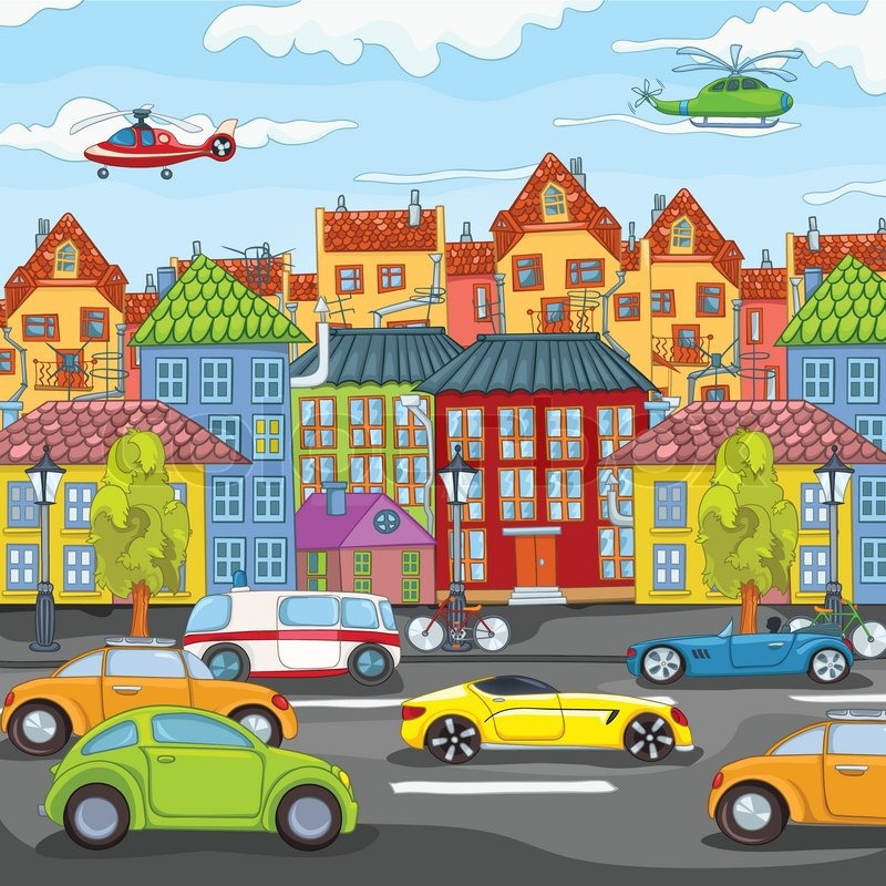 City Cartoon | Stock vector | Colourbox
