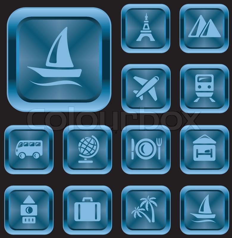 Travel button set | Stock vector | Colourbox