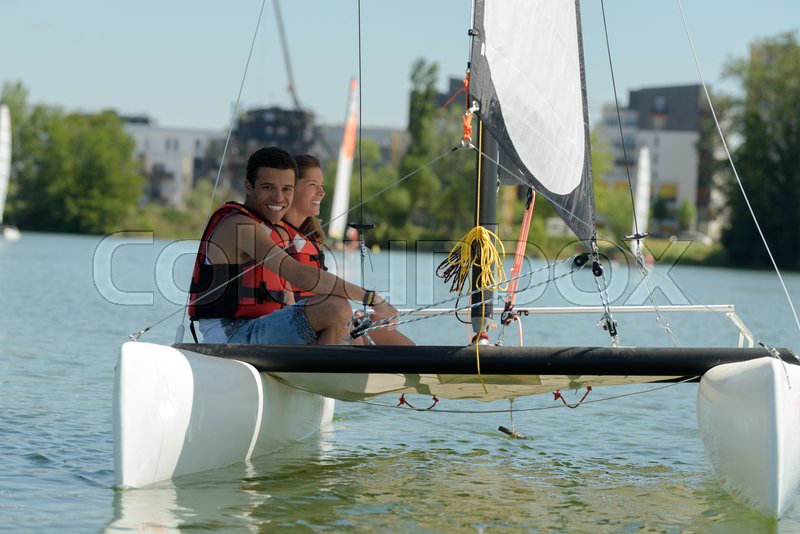 Small Catamaran Sailboat