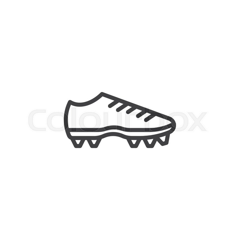Soccer Cleat Outline