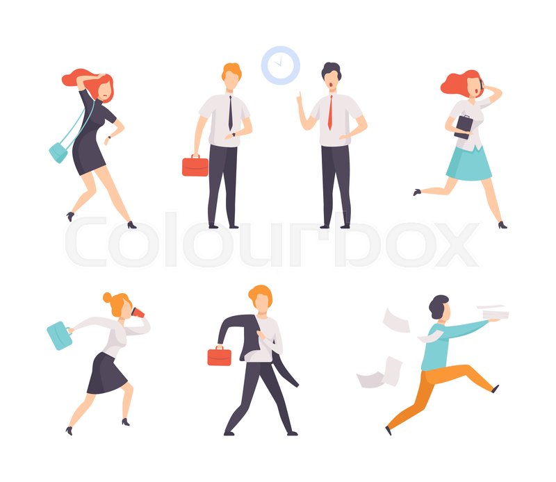 People Rushing To Work