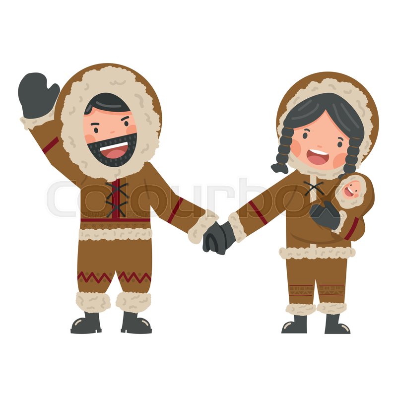 Girl Eskimos Clip Art
