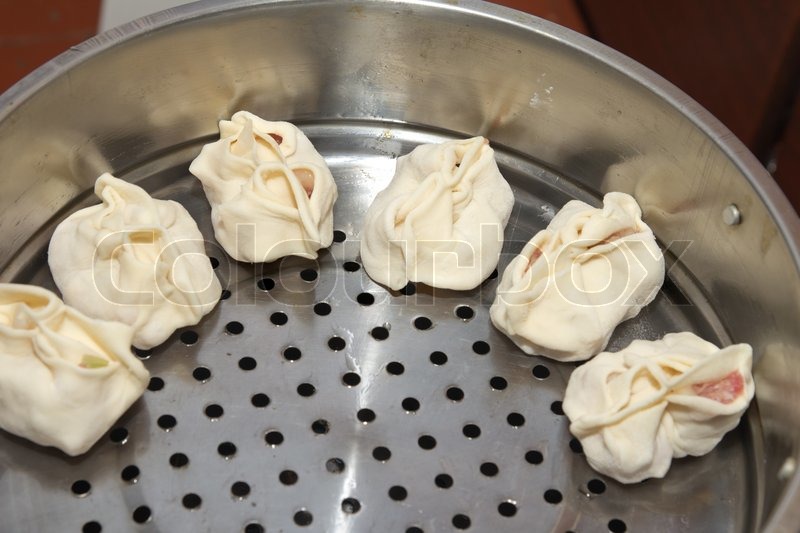 Manti food is steamed | Stock image | Colourbox