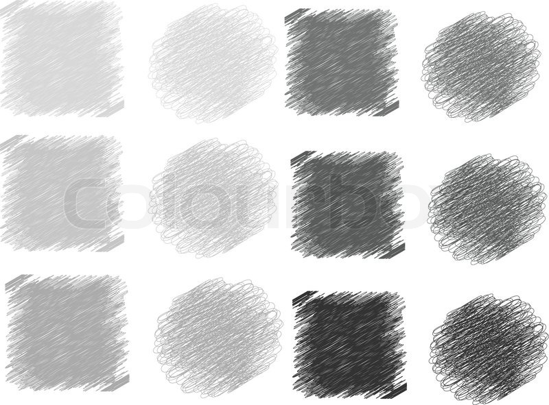 Pencil drawn shade graphic vector | Stock vector | Colourbox