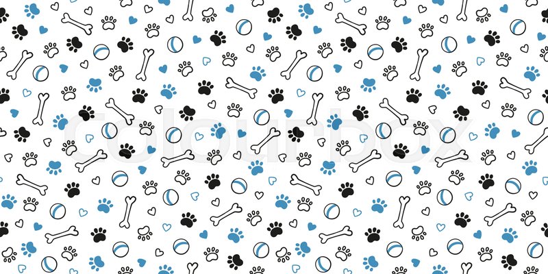 Blue Dog Bone Background