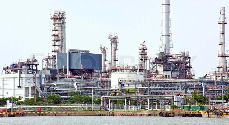 Panorama of Oil refinery plant | Stock image | Colourbox