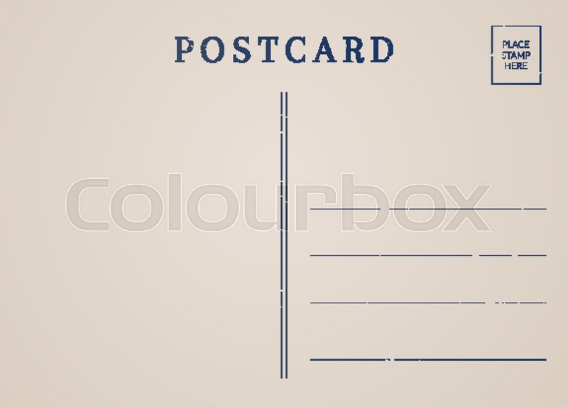 Back Of A Postcard Template