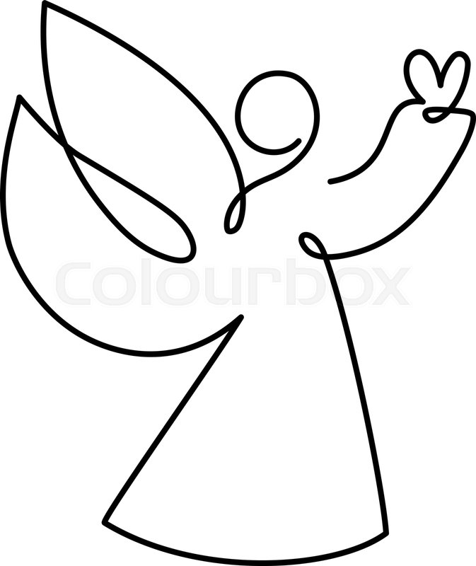 Simple Angel Outline