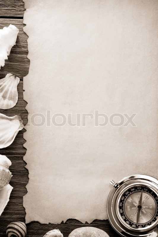 Paper vintage background and compass | Stock image | Colourbox