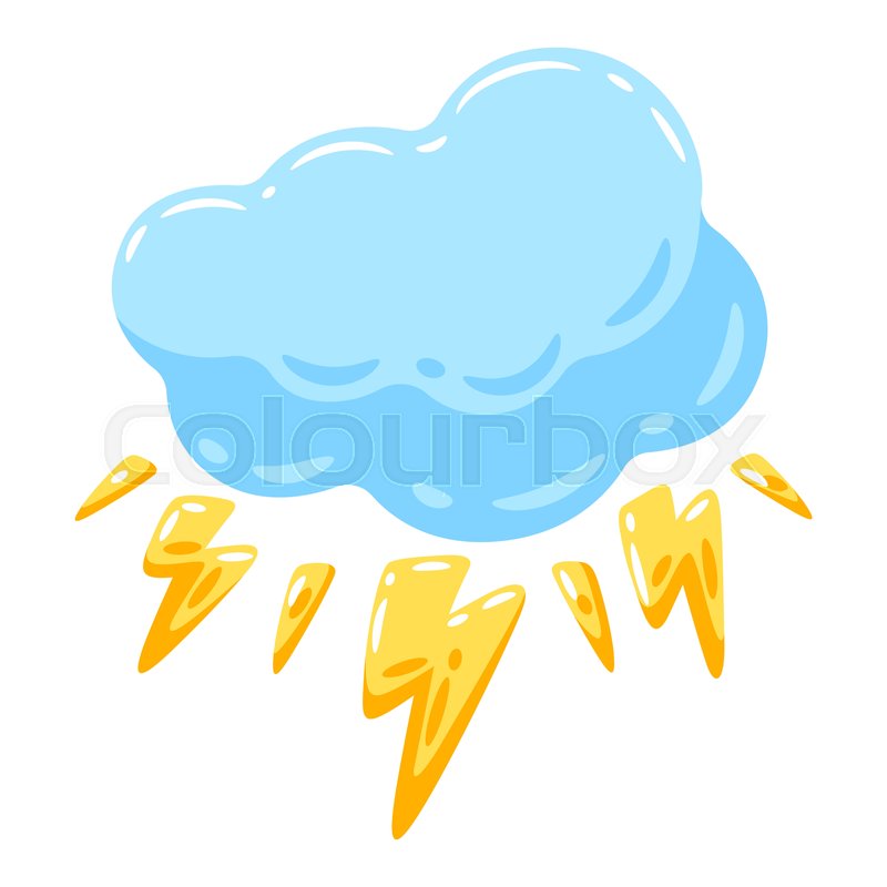 Cloud Lightning Bolt Cartoon