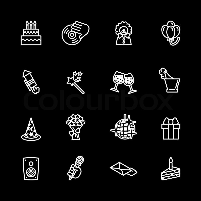 Geburtstag Icons | Stock-Vektor | Colourbox