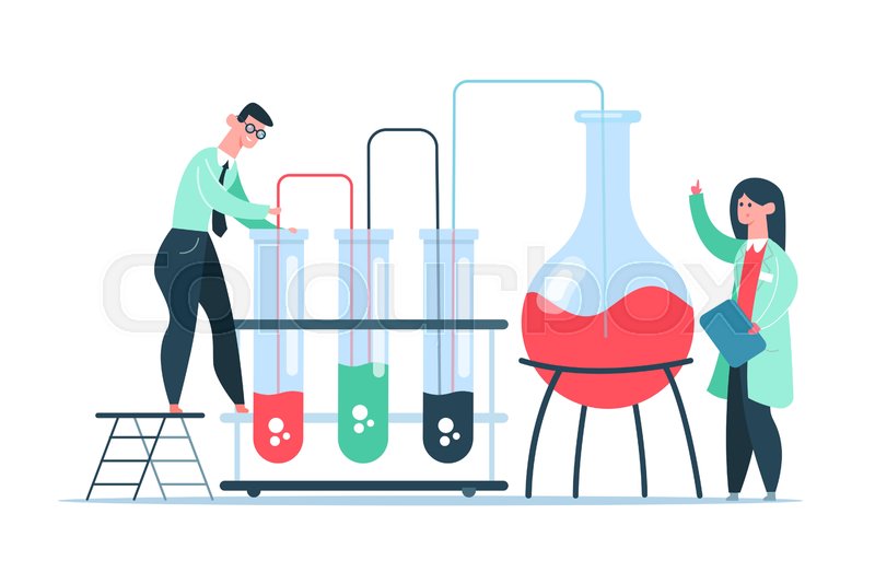 Cartoon Science Lab Equipment