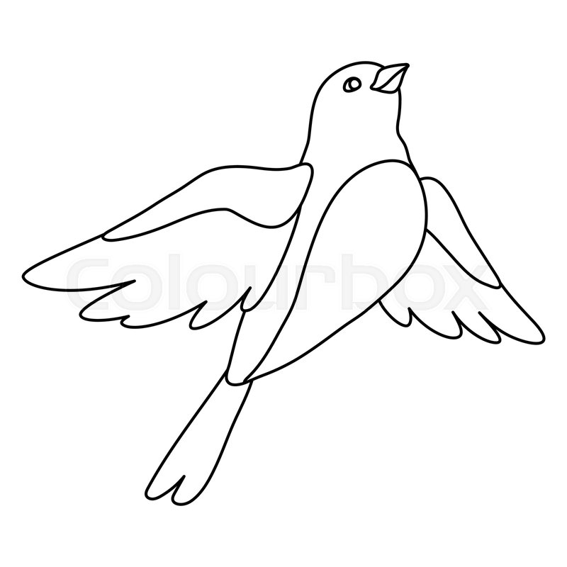 How To Draw A Simple Bird Flying