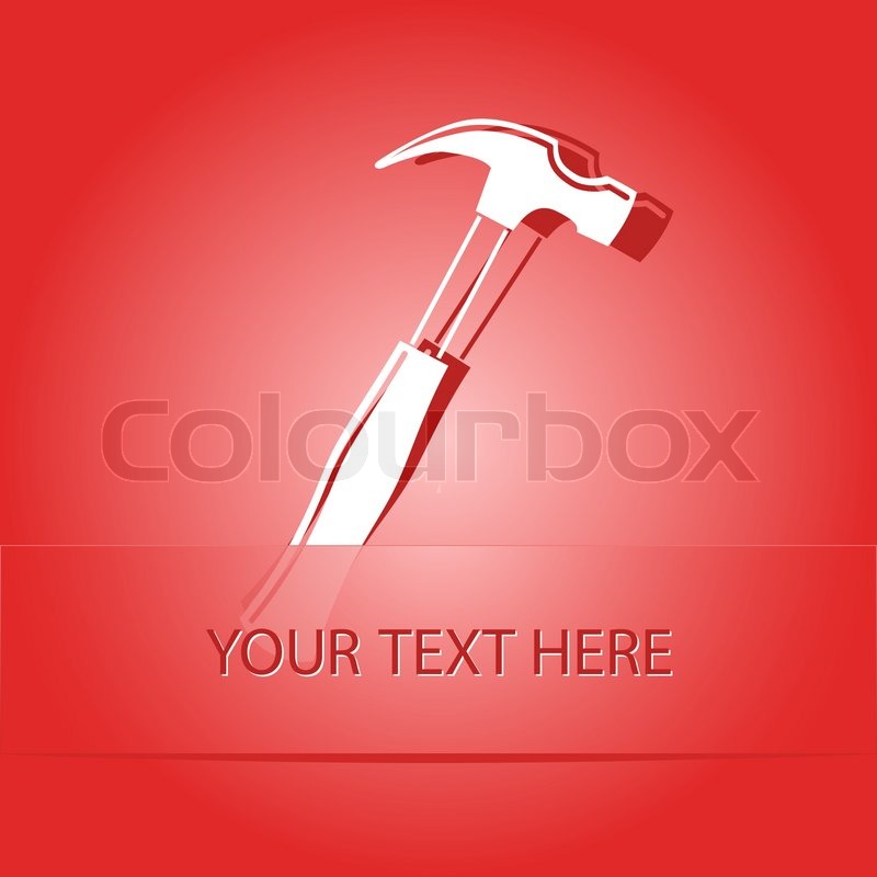 Hammer Paper sticker as bookmark ... | Stock vector | Colourbox
