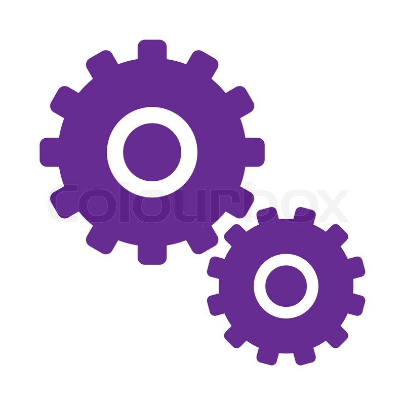 Icon - gear - purple | Stock vector | Colourbox