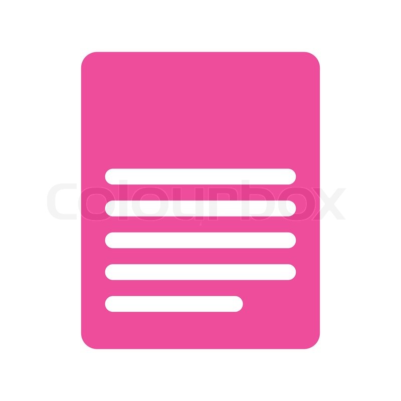 Icon - page - pink | Stock vector | Colourbox