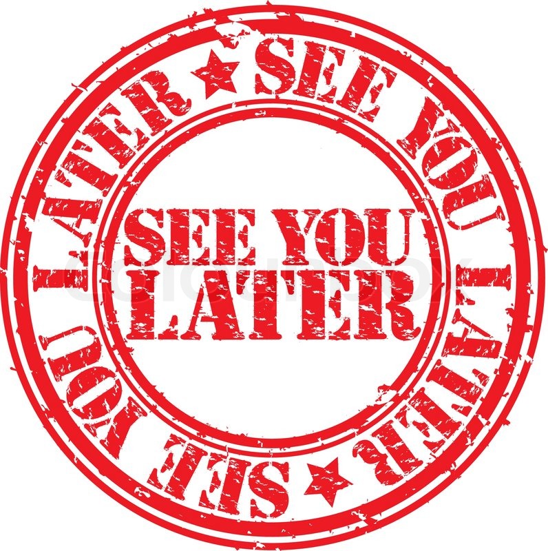 Grunge see you later rubber stamp, ... | Stock vector | Colourbox