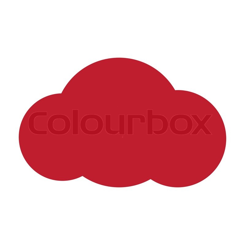 Icon - cloud - red | Stock vector | Colourbox