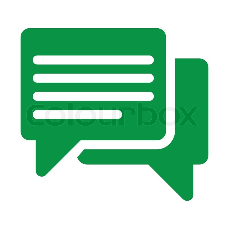Icon - chat - green | Stock vector | Colourbox