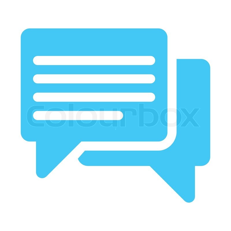 Icon - chat - light blue | Stock vector | Colourbox