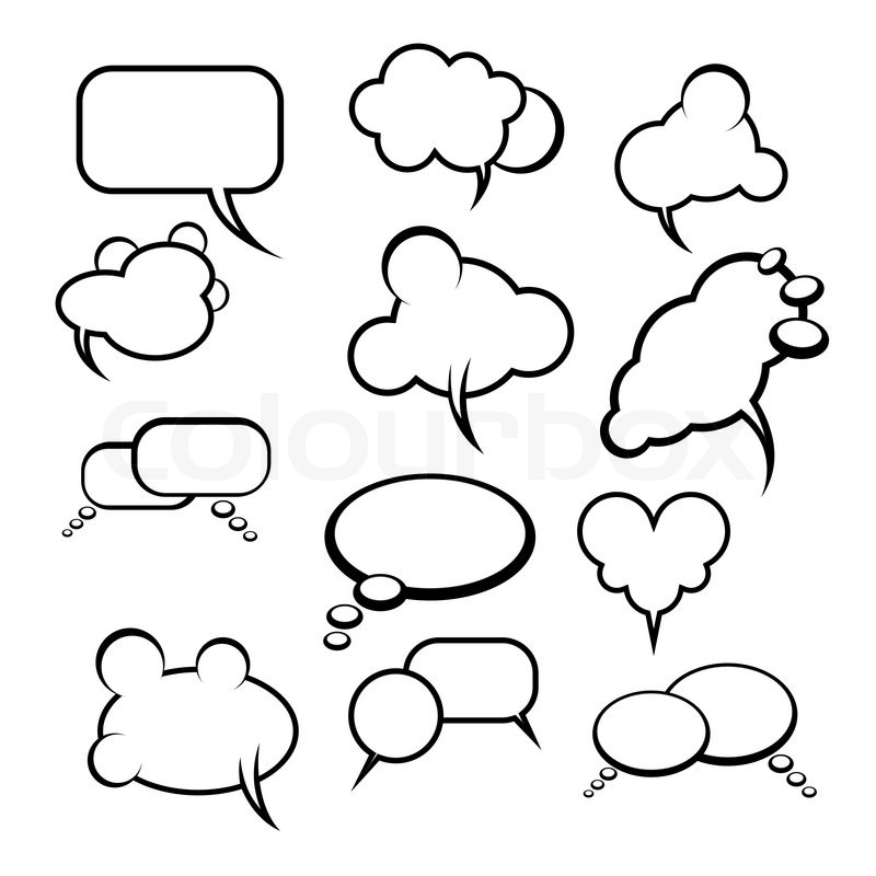 Comics style speech bubbles / balloons ... | Stock vector | Colourbox